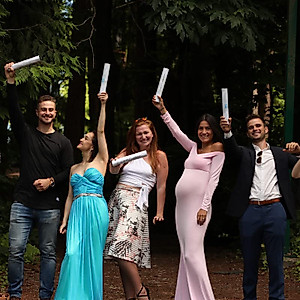 Gender Reveal Confetti Cannon Bulk - Set of 2 - Heart Shaped Blue Confetti Cannon | Gender Reveal Ideas, Boy Gender Reveal Poppers | Gender Reveal Cannon | Baby Gender Reveal Confetti Popper Pink for Girl Gender Reveal