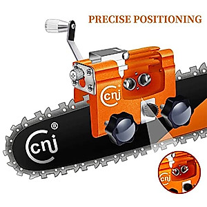 Chainsaw Chain Sharpening Jig, Hand Cranked Chainsaw Chain Sharpening Kit, Portable Fast Crank Chainsaw Sharpener Tool for 4"-22" Chain Saws Electric Saws DIY Lumberjack Garden Worker 【New Version】