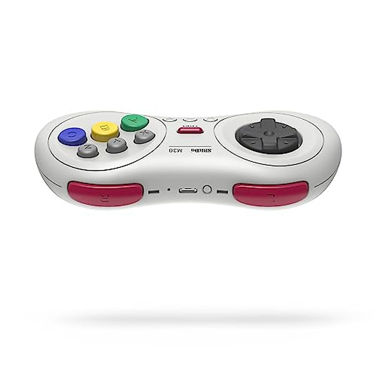 8Bitdo M30 Bluetooth Controller for Switch, Windows and Android, 6-Button Layout for SEGA’s Classic Games (White)