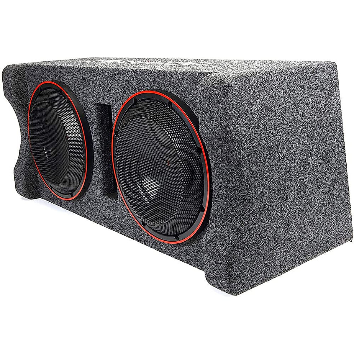 Kenwood Excelon P-XW1221DHP 2-ohm Ported Enclosure with Two 12" Subwoofers | Dual 12" Preloaded High Power Subwoofer Enclosure