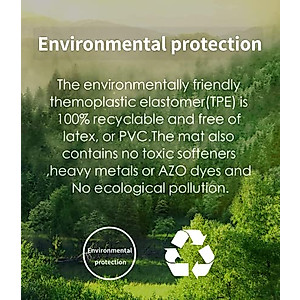 EKE Foldable Yoga Mat Eco Friendly TPE Folding Travel Fitness Exercise Mat Double Sided Non-slip for Yoga Pilates & Floor Workouts 72x25inx6mm with Carrying Bag