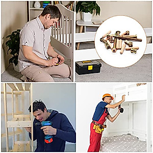 Crib Screws Hardware Replacement Kit - 16 Set Baby Bed Frame Bolts,Barrel Nuts&Wooden Dowel Pins Set - M6x16/40/60/80 mm Hex Drive Socket Cap Screws Nuts for Beds Headboards Chairs Furniture