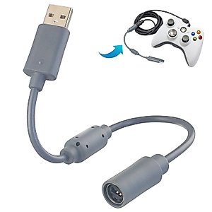 OSTENT USB Breakaway Extension Cable Adapter for Microsoft Xbox 360 Wired Controller