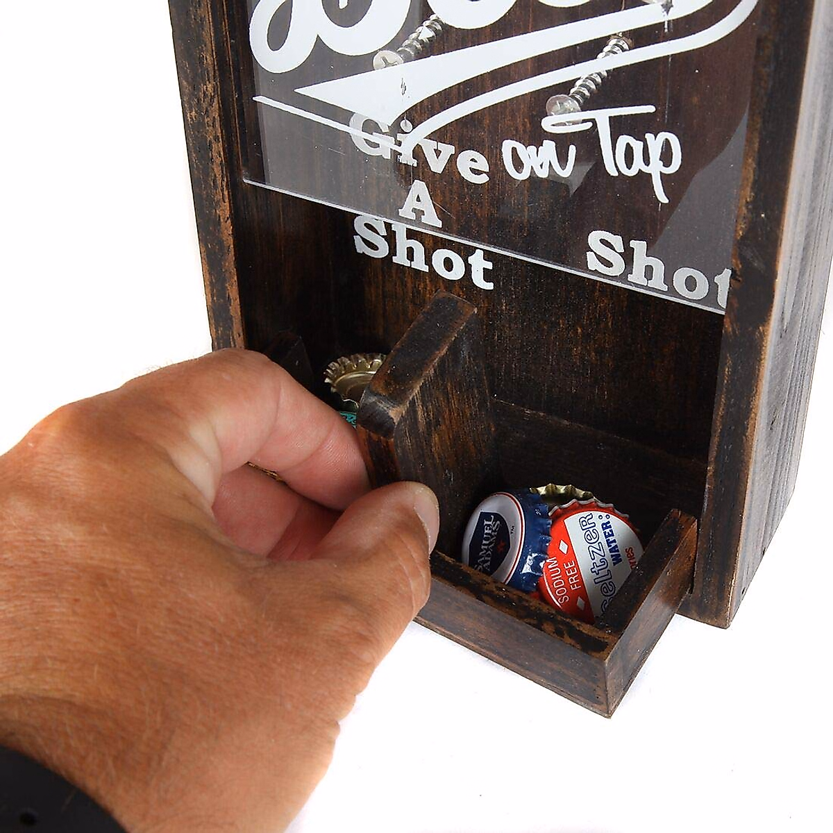 Lily’s Home Beer Bottle Cap Shadow Box Game, Wall Mounted Beer Bottle Opener: Beer On Tap. Makes the Ideal Gift for the Beer Lover.