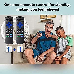 【Pack of 2】 Replacement Remote Control Compatible for Roku TV,for TCL Roku/for Hisense Roku/for Onn Roku(Not for Roku Stick,Box and Players)