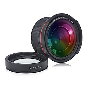 PowerTrust 58MM 0.35x Fisheye Wide Angle Lens for Canon DSLR Cameras EOS Rebel 70D 77D 80D 90D T8i T7 T7i T6i T6s T6 T5i T5 T4i T3i T100 SL1 SL2 SL3