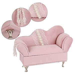 Felice Ann Floral Jewelry Box Storager Organizer Jewelry Chest Armoire Sofa Couch Round Bed Furniture