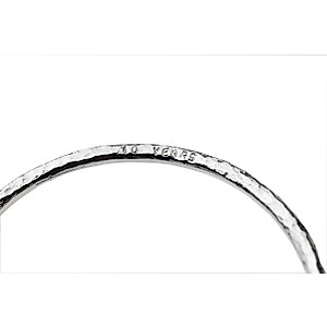 10th Anniversary Bangle for Him & Her - Pure Tin Beaten Bangle Inscribed With 10 Years … (Medium)