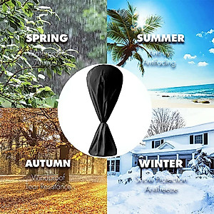 UCARE Fan Cover Dustproof Standing Pedestal Round Floor Electric Fan Dust Covers Household Patio Fans 420D Heavy Duty Oxford Cover Waterproof Floor Covers for Indoor Outdoor (Black)