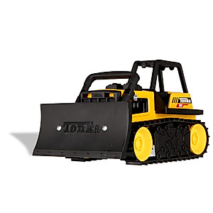 Tonka Steel Classics - Bulldozer - Made with Steel & Sturdy Plastic, Yellow Friction Powered Toy Construction Truck, Ages 3+ Boys and Girls, Kids, Toddlers, Christmas Birthday Gifts