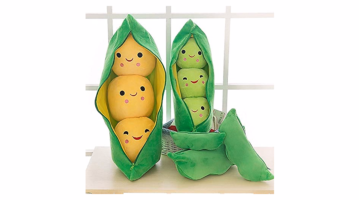 Giant Peas in a Pod Plush Toy - Soft Cuddle Gift for All Ages