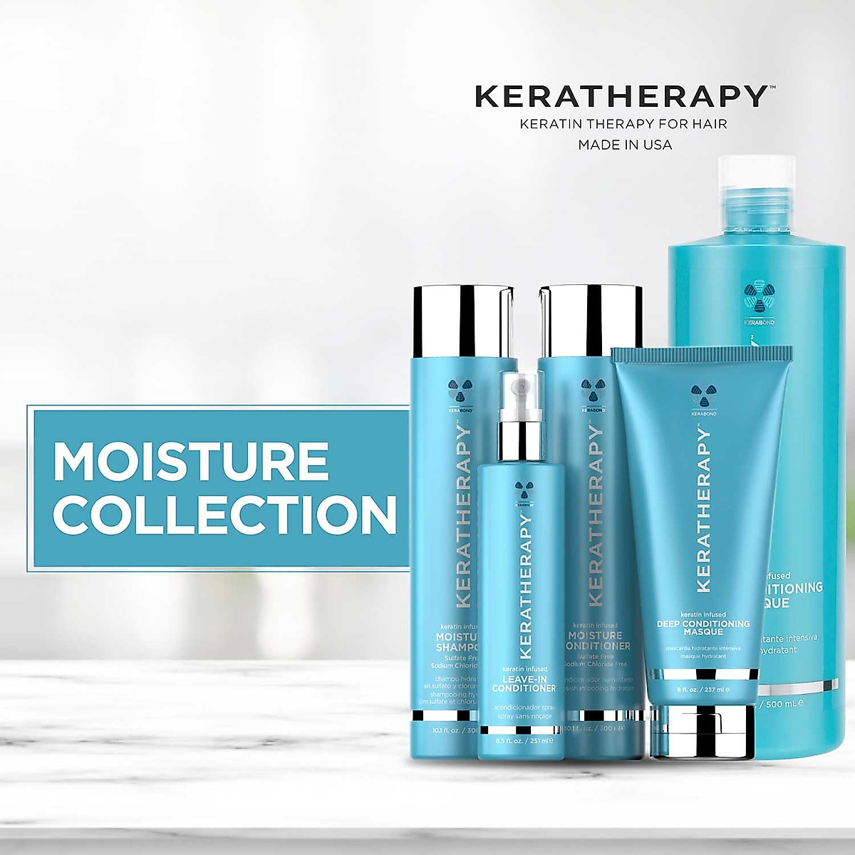 KERATHERAPY Keratin Infused Deep Conditioning Masque, 16.9 fl. oz., 500 ml - Moisturizing Hair Deep Conditioning Treatment with Kerabond, Jojoba Oil, Nettle Root Extract, Wheat Oil, & Persian Walnut