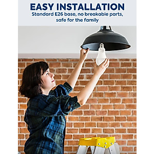 Nouscan 200W Equivalent LED Light Bulb, 2800LM Super Bright A21 LED Bulb, Daylight 5000K, 25W Energy Saving, E26 Medium Base, 120V for Garage, Warehouse, Shop, Living Room, Non-Dimmable, 2 Pack