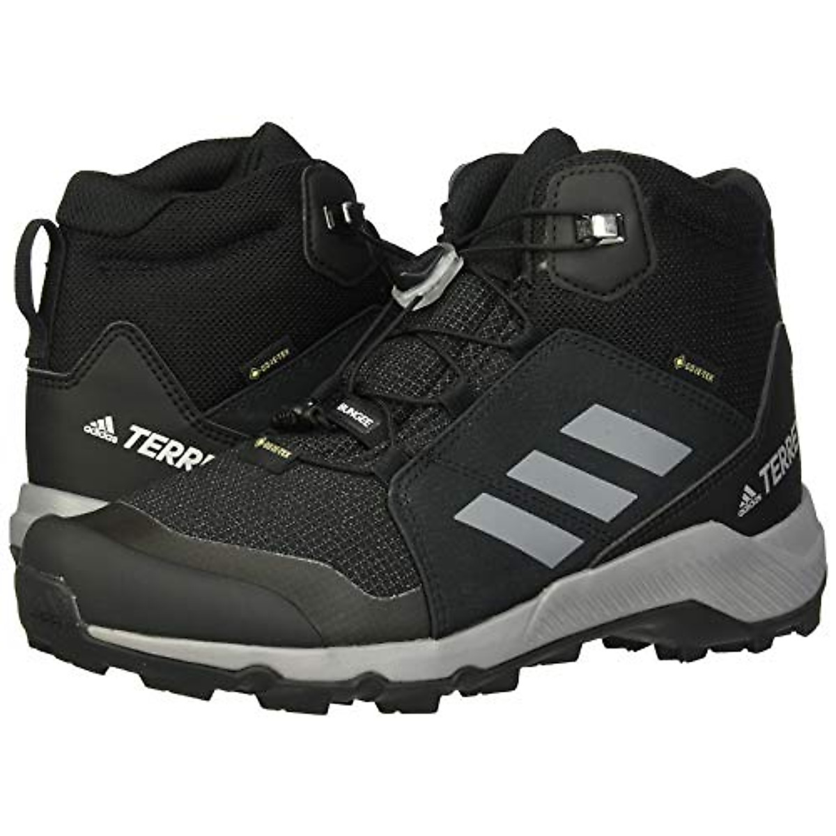 adidas Outdoor Unisex-Child Terrex MID GTX Hiking Boot, Black/Grey Three/Carbon, 10.5K Child US Little Kid