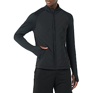Amazon Essentials Men's Slim Fit Performance Stretch Quilted Active Jacket, Black, Medium