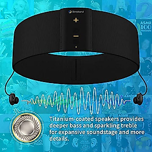 GoNovate Sleep Headphones Bluetooth Headband for Side Sleeper with 24-Hour Playtime -2023 Updated Version 1 Size for All -World's First Headband Wireless Earbuds for Sleeping