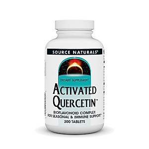 Source Naturals Activated Quercetin - Plant-Derived Bioflavonoid Complex - Seasonal & Immune Defense* - 200 Vegetarin Friendly Tablets