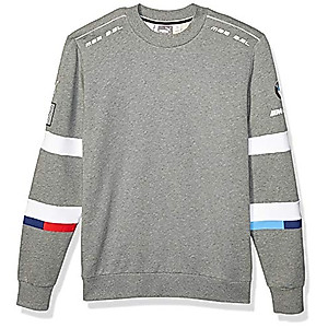 PUMA Mens BMW M Motorsport Street Crew Neck Sweatshirt, Medium Gray Heather, M