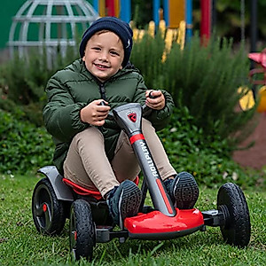 Rollplay Flex Kart 6V Electric Go Kart for Children Aged 2-5 Featuring Space-Saving Folding Function, Easy Push Start Button, and a Top Speed of 2 MPH, Green
