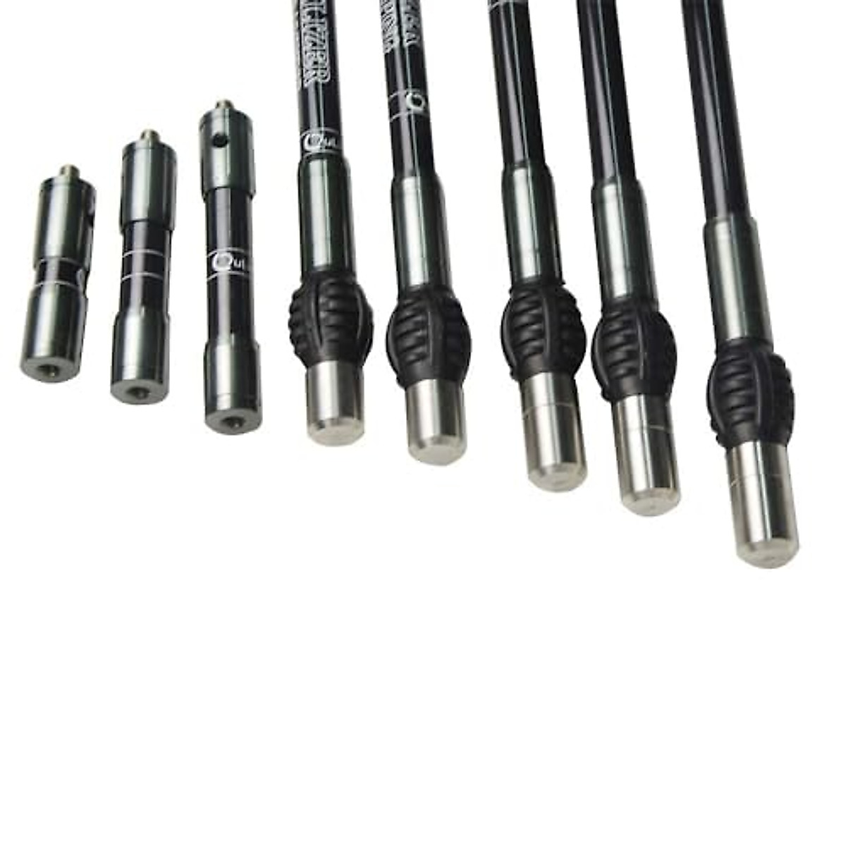 AMEYXGS 3/4/5/10/12/26/28/30 Inch Carbon Fiber Bow Stabilizer Balance Bar Stabilizer Extension Pole Rod Bow Stabilizer for Recurve Bow and Compound Bow (Gray 12 inch)