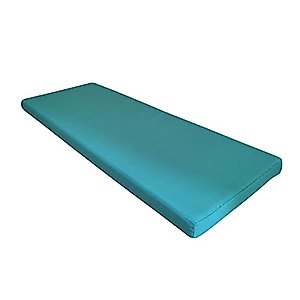Water-Resistant Bench Cushion Settee Cushions with Ties, Outdoor Indoor Seat Cushion Bench Mat Bench Cushions for Garden Patio Furniture Balcony Swing Dining,43x15.7x2in,Blue