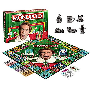 Monopoly Elf | Based on Christmas Comedy Film Elf | Collectible Monopoly Game Featuring Familiar Locations and Iconic Moments | Officially Licensed Monopoly