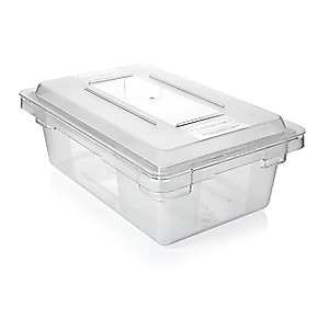 Rubbermaid Commercial Products 1815321 Food/Tote Box Storage Container with Lid, Plastic, Clear (Container and Lid)