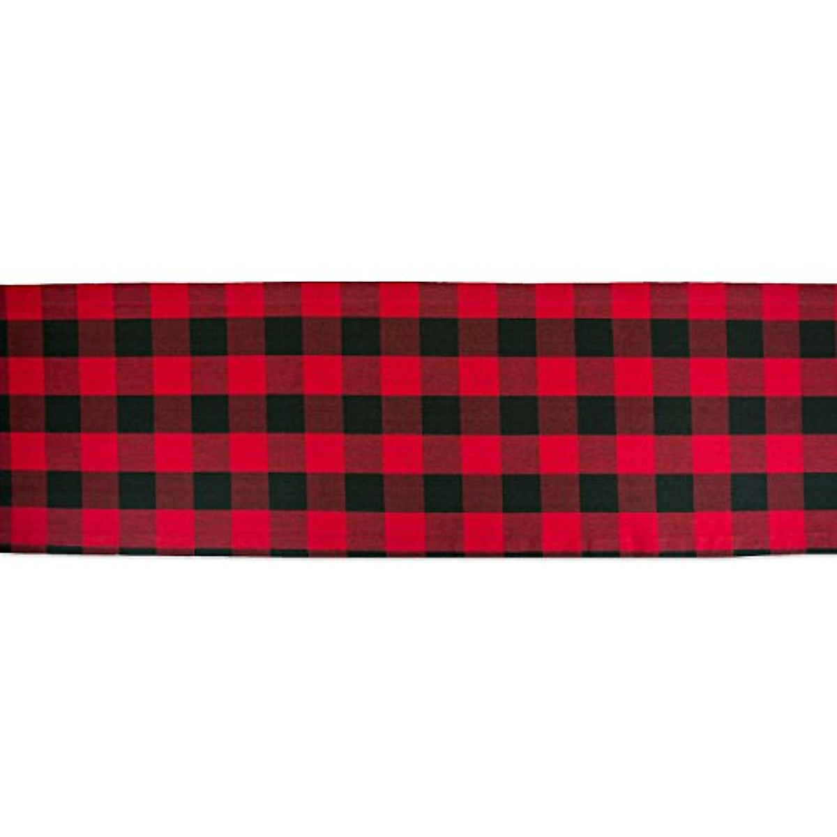 DII Buffalo Check Collection, Classic Farmhouse Table Runner, 14x108, Red & Black