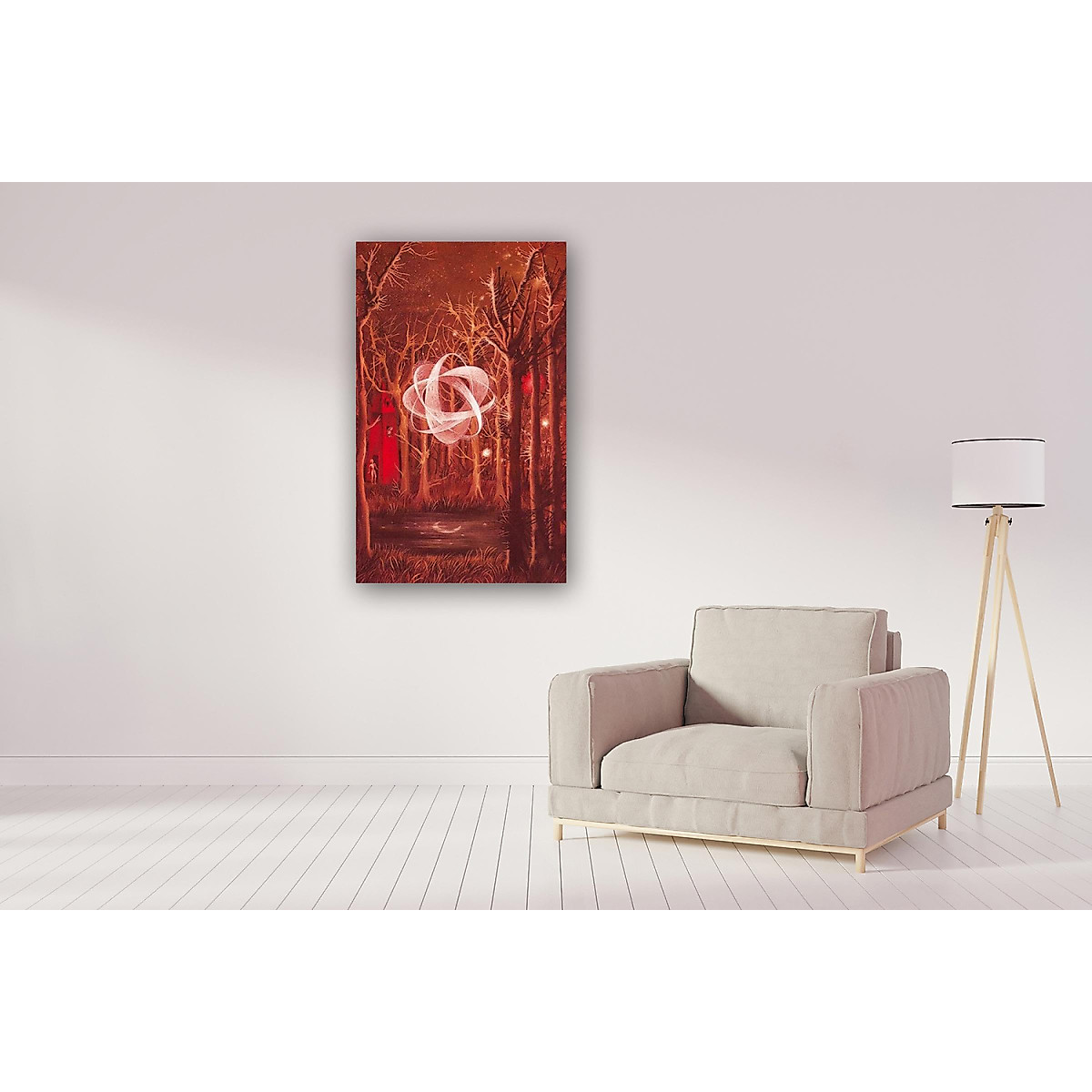 NHLDZYH Famous Paintings Wall Art - (Lunar Reflection) - Canvas Print Poster - Abstract Art Picture for Living Room Bedroom Home Decor 30x48cm-11.8x18.8in Only Canvas