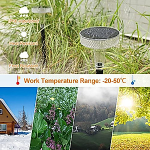 B-right Solar Pathway Lights, 2 Pack Solar Lights Outdoor Waterproof IP66 Auto On/Off Solar Powered Landscape Lights 3000K for Yard Path Garden Driveway Sidewalk (Warm White)