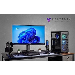 Velztorm Fultix Custom Built Gaming Desktop PC (AMD Ryzen 5-5500 6-Core, GeForce RTX 3070 8GB, 32GB DDR4, 512GB PCIe SSD + 2TB HDD (3.5), RGB Fans, 650W PSU, AC WiFi, Bluetooth, Win 11 Pro)