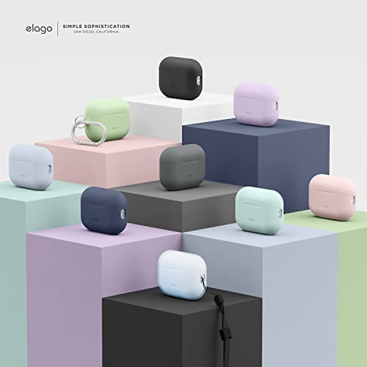 elago Compatible with AirPods Pro 2 Case (2022), Silicone Case with Keychain Compatible with Apple AirPods Pro 2nd Generation Case, Front LED Visible, Supports Wireless Charging [Lovely Pink]