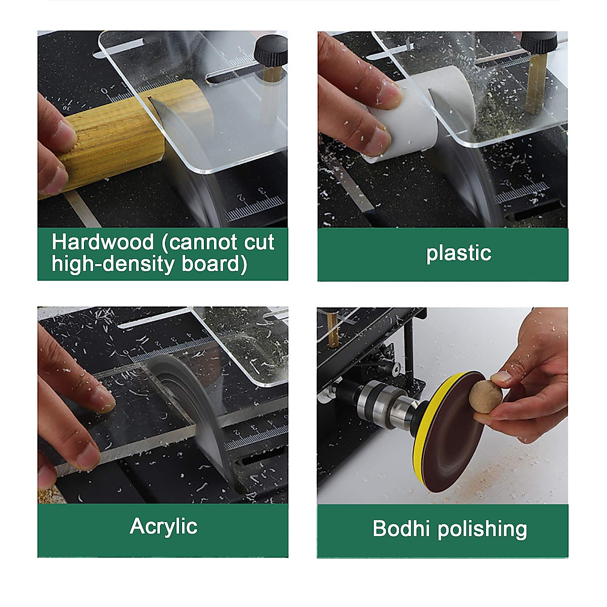 MARTEXBUY Mini Sliding Table Saw, Multifunctional Mini Tablesaw, Portable Electric Precision Table Saw, Woodworking DIY Cutting Bench Saw, Household for Metal Wood Plastic Cutting, Speed Adjustable