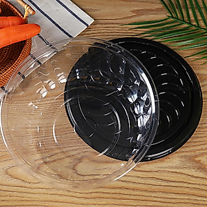 EWAFILU 5pcs 10Inch Round Cake Pies Carriers Plastic Disposable Cake Containers with Dome Lids Clear Bundt Cake Boxes