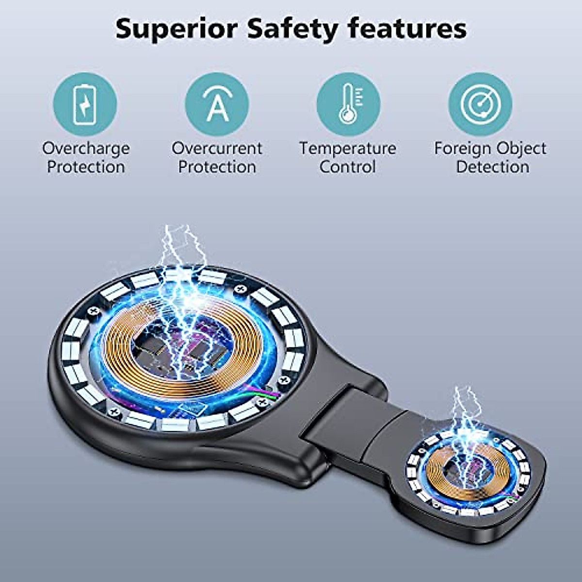 3 in 1 Magnetic Wireless Charger, Foldable Dual Magnetic Fast Wireless Charging Station Stand Pad Compatible with iPhone 14/13/12/Apple Watch Ultra/8/7/6/5/4/3/2/1/SE/AirPods/MagSafe Charger