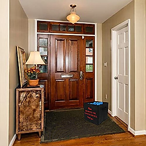 ORLANG Shoe Cover Box, Large Foldable Shoe Cover Holder for Realtors and Open House, Holds over 100 Disposable Shoe Covers, with Please Remove Or Cover Shoes Sign, Black(1 Pack)