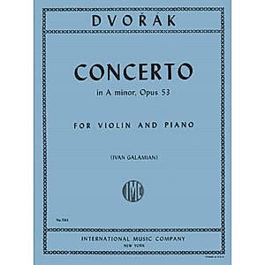 Dvorak, Antonin - Concerto in a minor, Op. 53 - Violin and Piano - by Ivan Galamian International