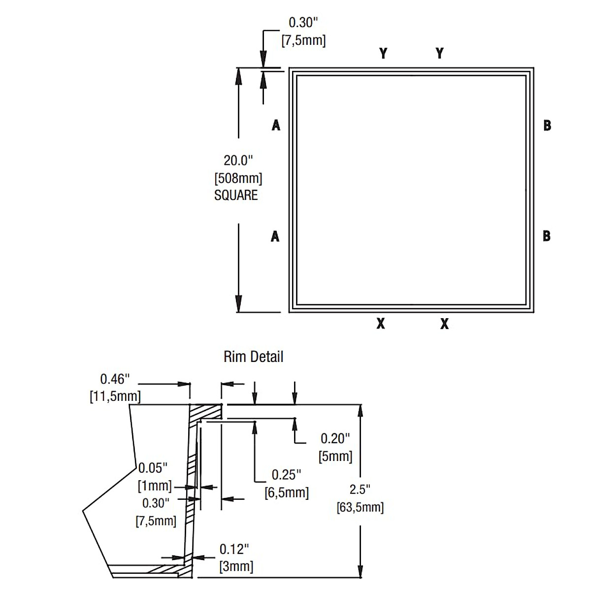 FP FLUOROLITEPLASTICS WE'VE GOT YOU COVERED LexaLite Outdoor Light Cover | Gas Station Light Lens | Drop Lens for Canopy | Vandal Resistant | 20" X 20" x 2.51" Deep | Acrylic | 3 Pack