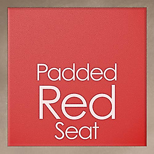 24-Inch Counter Height Bar Stool – Backless Folding Chair with 300lb Capacity for Kitchen, Recreation Room, or Game Room by Trademark Home (Red) Set of 1