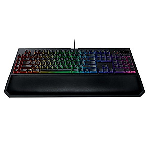 Razer BlackWidow Chroma V2: Esports Gaming Keyboard - Ergonomic Wrist Rest - 5 Dedicated Macro Keys Green Mechanical Switches (Tactile and Clicky)