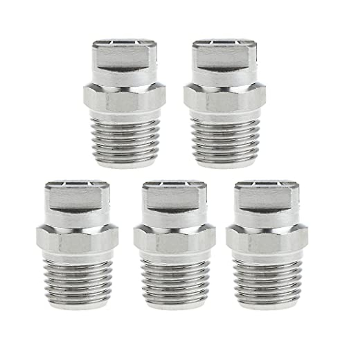 Baosity 5 Pieces 1/4 inch High Pressure Washer Spray Fan Nozzle Tip 65 Degree Stainless Steel - Easy to Install