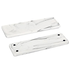 Bathroom Vanity Tray, Ceramic Marble Decor Tray, Bathroom Kitchen Countertop Organizer Cosmetic Tray for Perfume Soap Candles Jewelry Ring Towel Bathroom Accessories