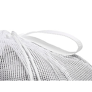 Mesh Laundry Bag With Drawstring For Delicates, Washing Machine,Traveling,College,Dirty Clothes/Net Big Size Heavy Duty Reusable Door Foldable/Garment White 2 Pack