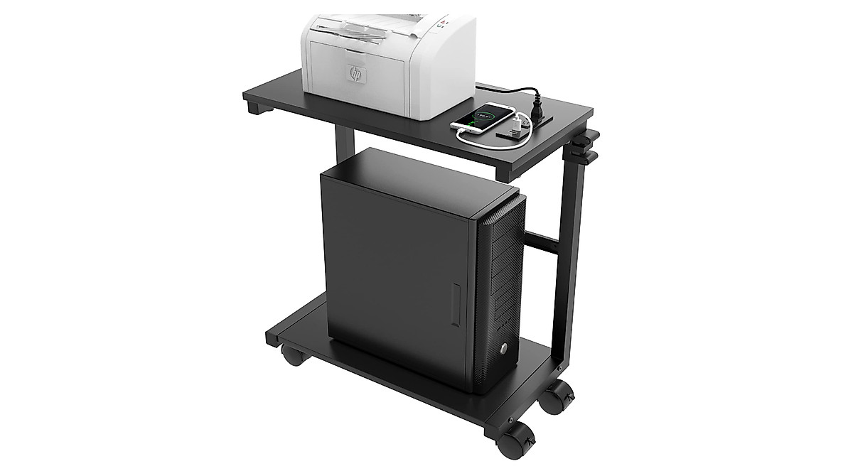 AQQEF Computer Tower Stand Stepless Height Adjustable Computer Tower ...