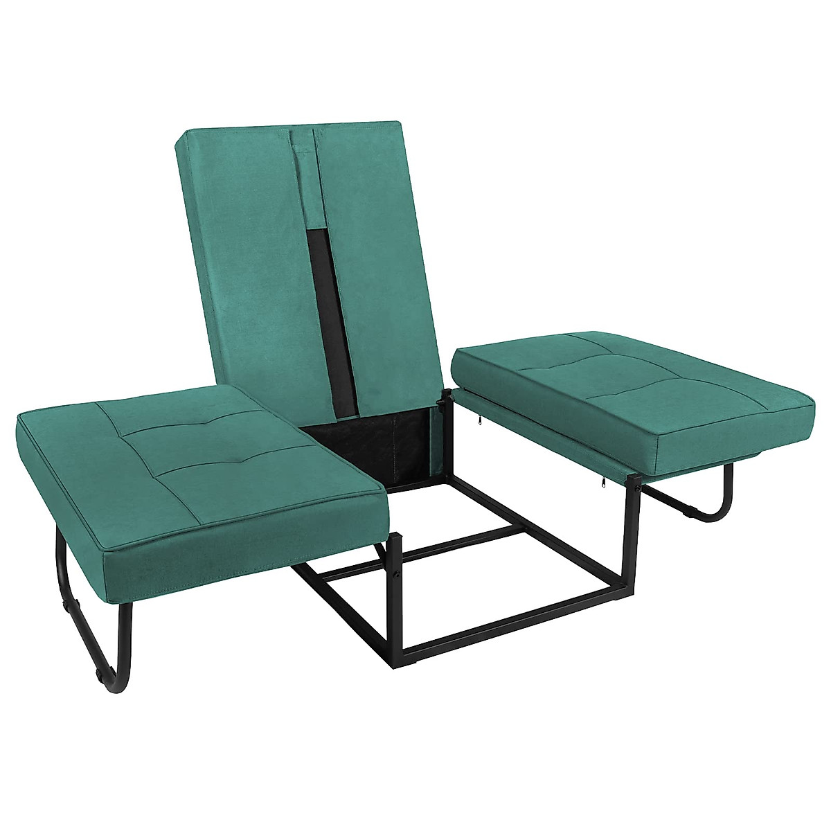 Polar Aurora Ottoman Sofa Bed 4 in 1 Multi-Function Folding Sleeper Chair Bed Adjustable Recliner for Living Room (Green)