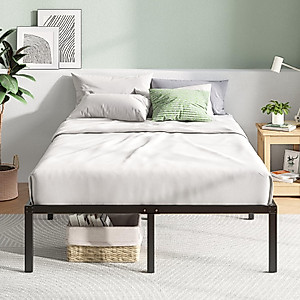 Novilla Queen Bed Frame, 14 Inch Metal Platform Bed Frame Queen Size with Storage Space Under Bed Frames, Heavy Duty Steel Slat Support, No Box Spring Needed, Easy Assembly