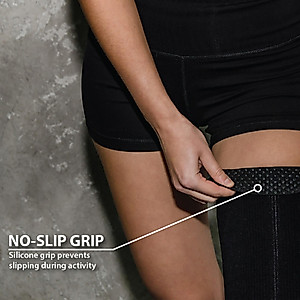 Zensah Thigh Compression Sleeve – Hamstring Support, Quad Wrap for Men and Women - Great for Running, Sports, Groin Pulls (Large, Midnight Black (2 Sleeves))