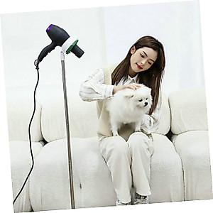 Beatifufu Hair Dryer Blower Floor Stand Hairdryer Holders Phone Holders Mobile Phone Stand Cellphone Stand Hands Free Dryer Holder Floor Dryer To Rotate Liberation Stainless Steel Cell Phone