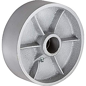 IconCasterWheels 6" x 2" Steel Heavy Duty Caster, Set of 4 Industrial Casters | 2 Swivel Top Lock Brake Caster & 2 Rigid Top Plate Caster | Top Plate 4 x 4.5", Load Capacity 4,800 lbs per Set (4-Pack)