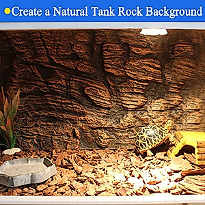Hamiledyi Rock Terrarium Background Reptile Tank Backgrounds Snake Habitat Decoration Leopard Gecko 3D Wall Backdrop Aquarium DéCor Backgrounds for Lizards Bearded Dragons Tortoises Tree Frogs